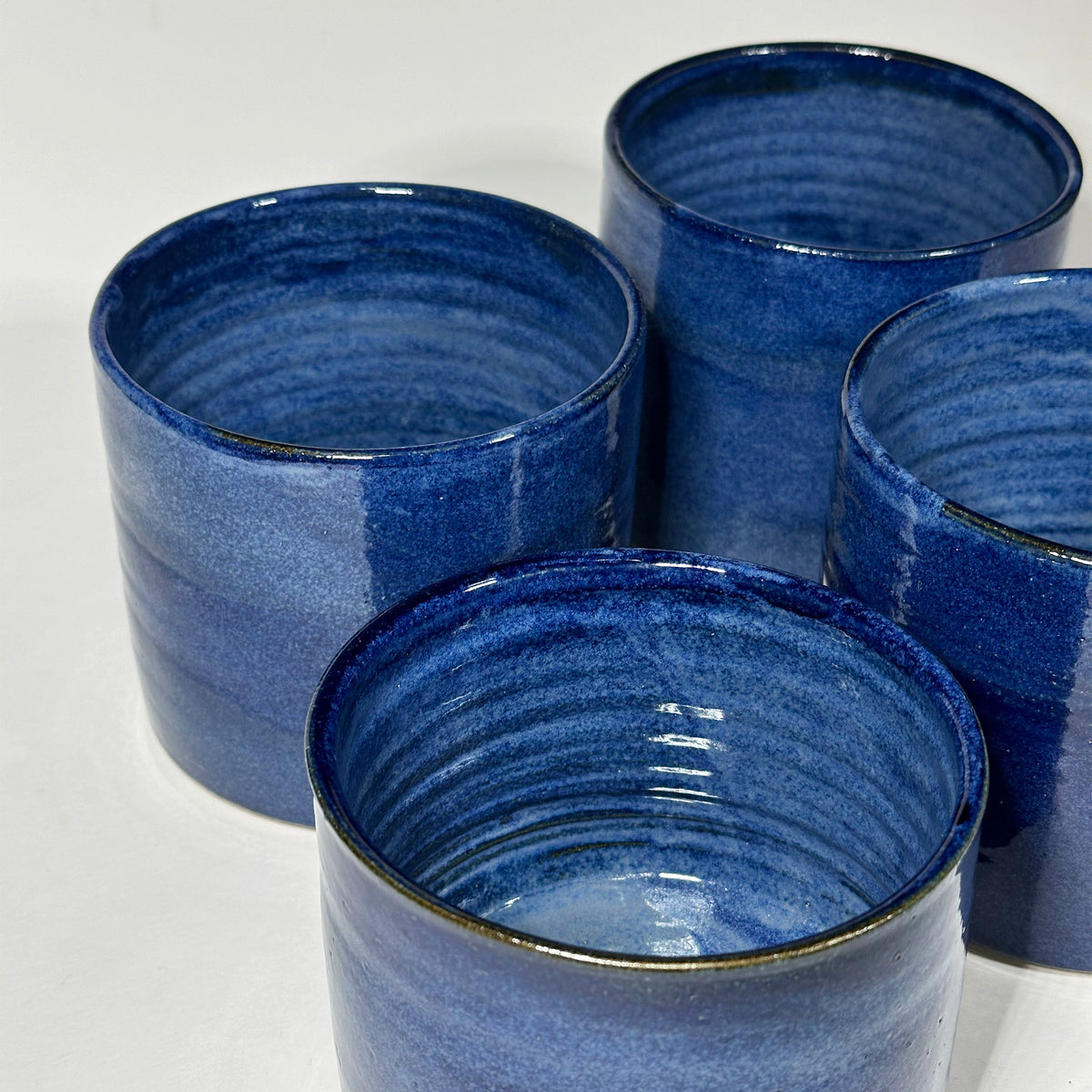 Handmade Large Ceramic Cobalt Blue Plant Pot – Storm Flowers Garden