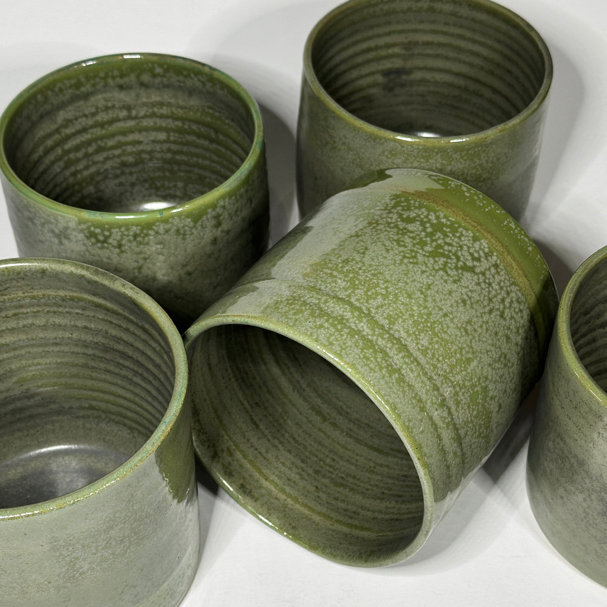 Handmade Large Ceramic Moss Green Plant Pot – Storm Flowers Garden