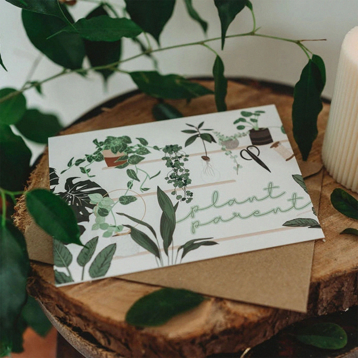 Plant Parent Houseplant Lover Greetings Card | Storm Flowers Garden ...