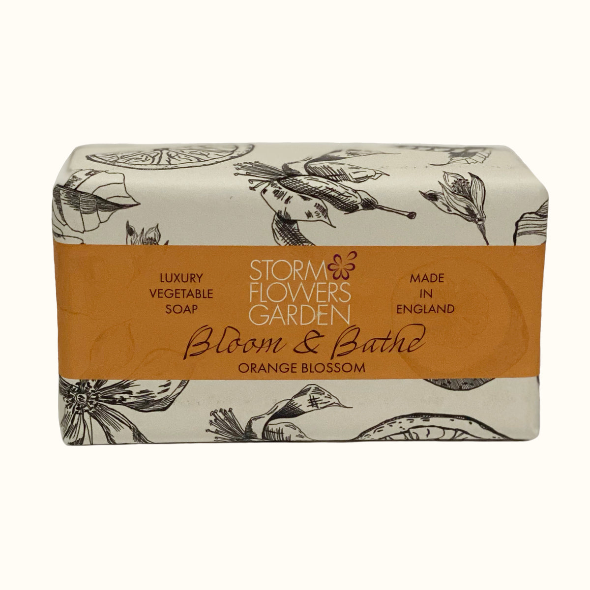 Bloom and Bathe | Orange Blossom Soap Bar 190g – Storm Flowers Garden