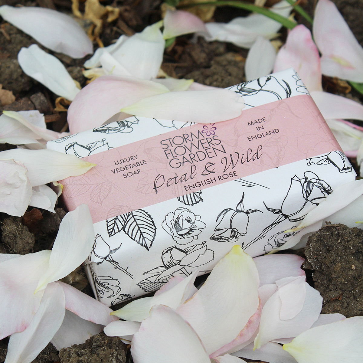 Petal and Wild | English Rose Soap Bar 190g – Storm Flowers Garden